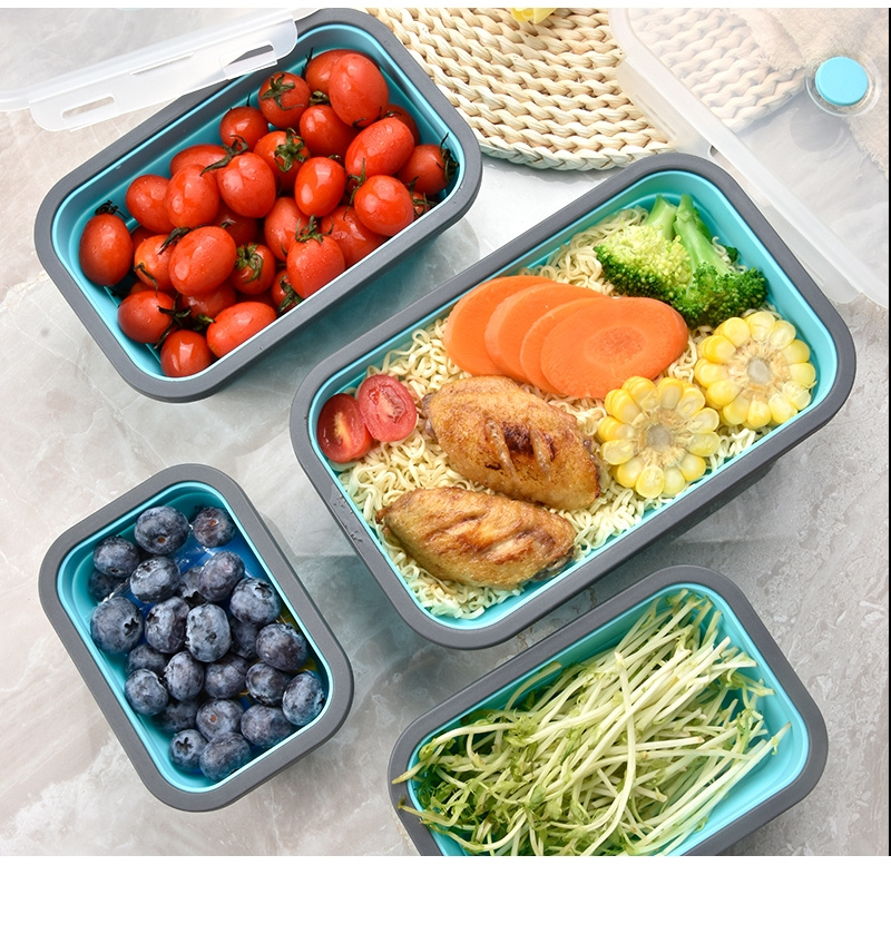 Silicone Meal Prep Containers Collapsible Food Storage - Temu Canada