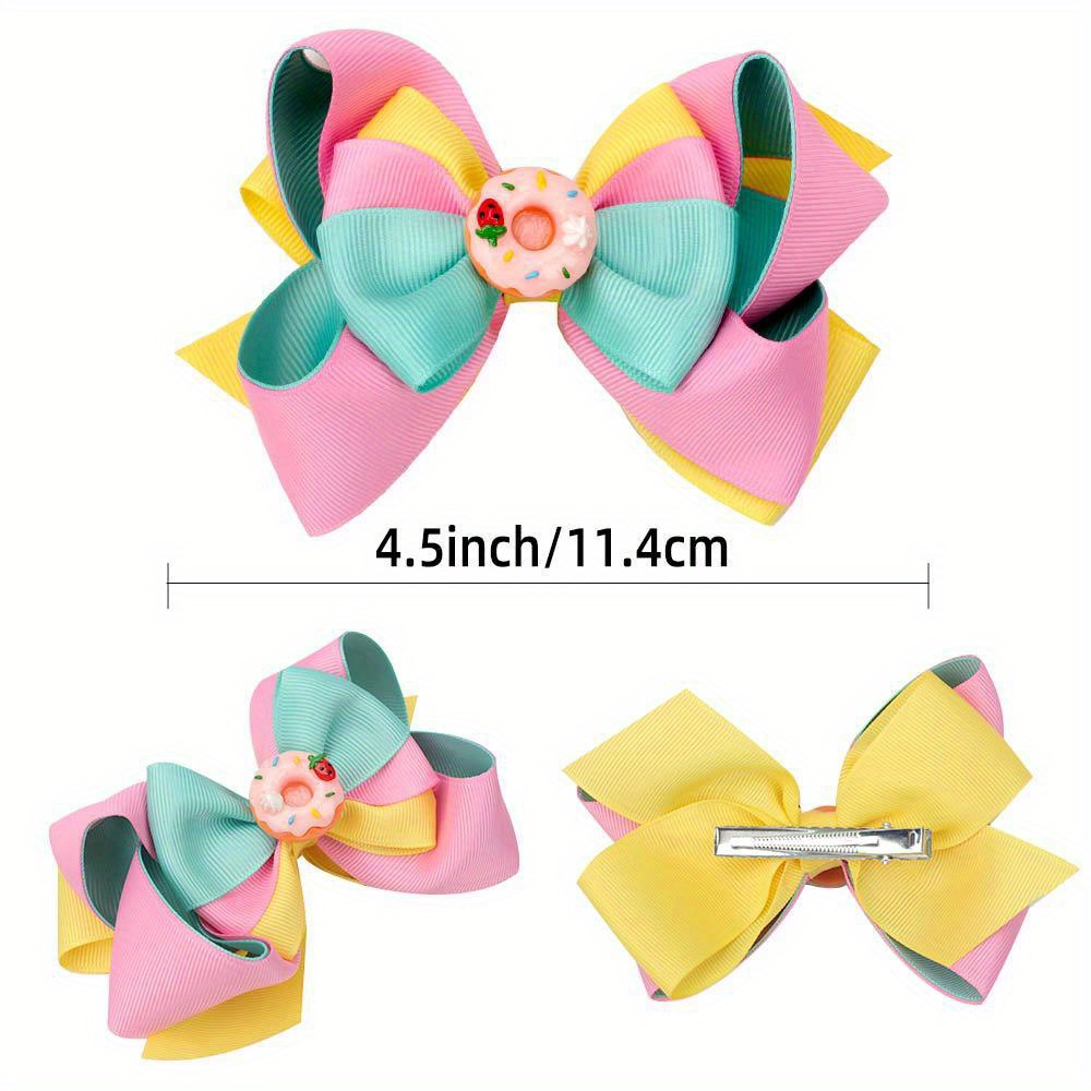 donut ice cream decor bow hair clips cartoon headwear sweet - Temu Norway