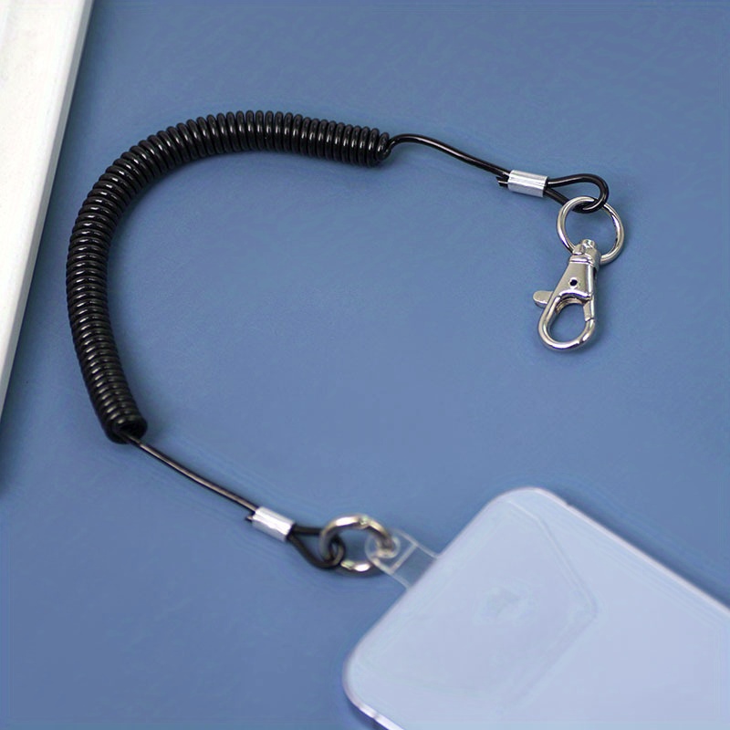 4セットパック付属 スチールワイヤーロープ 携帯電話ストラップ 盗難防止 掴み防止キーロープ 安全ロープ 紛失防止 吊 Temu Japan