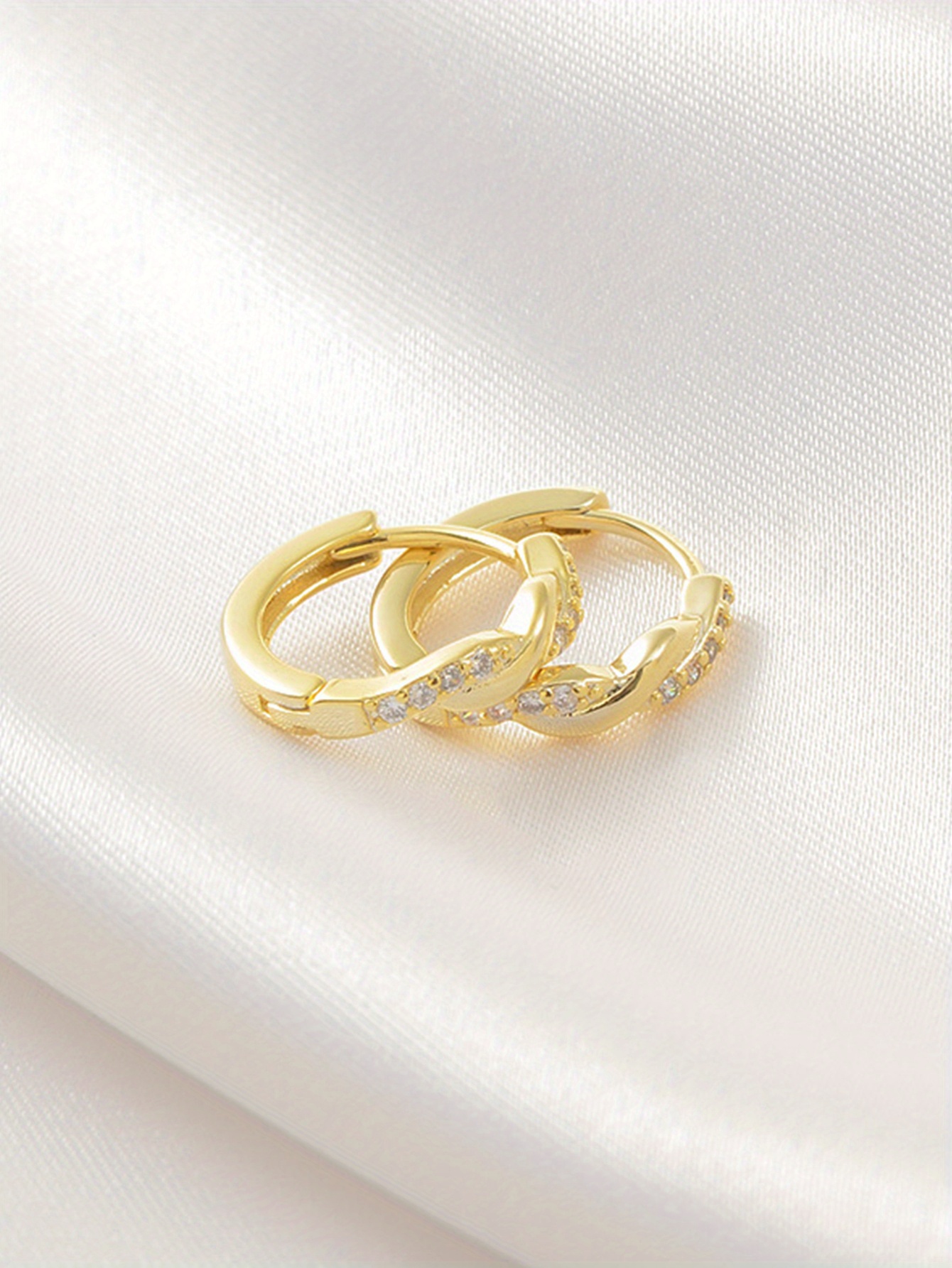 Simple Twisted Hoop Earrings Copper Jewelry Embellished - Temu Australia