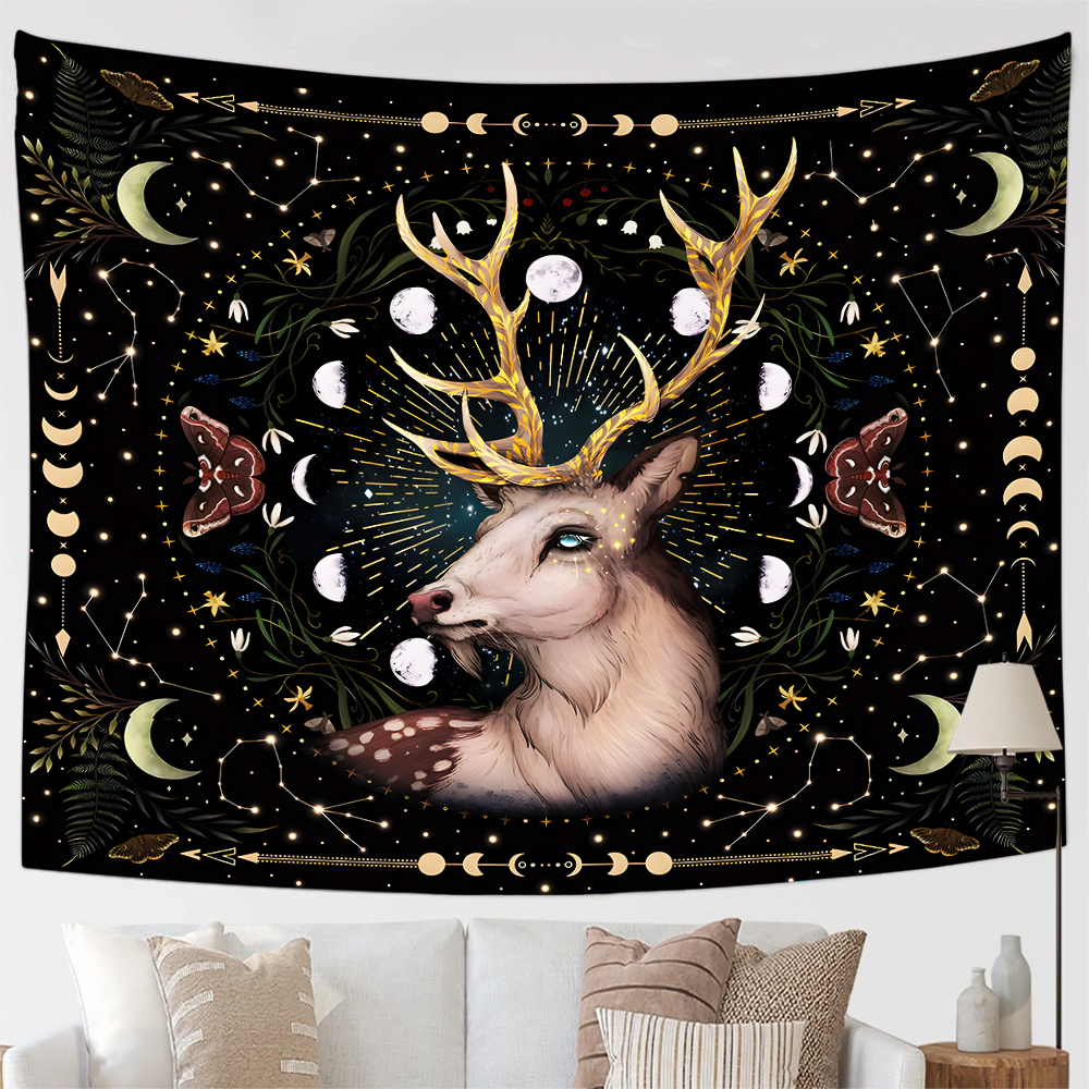 star printed tapestry hanging wall decoration home - Temu Australia