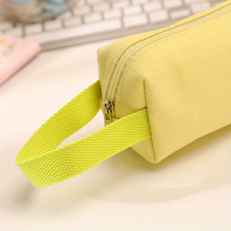 Candy Color Pencil Case Cute Boys Girls Storage Bag Canvas - Temu Australia