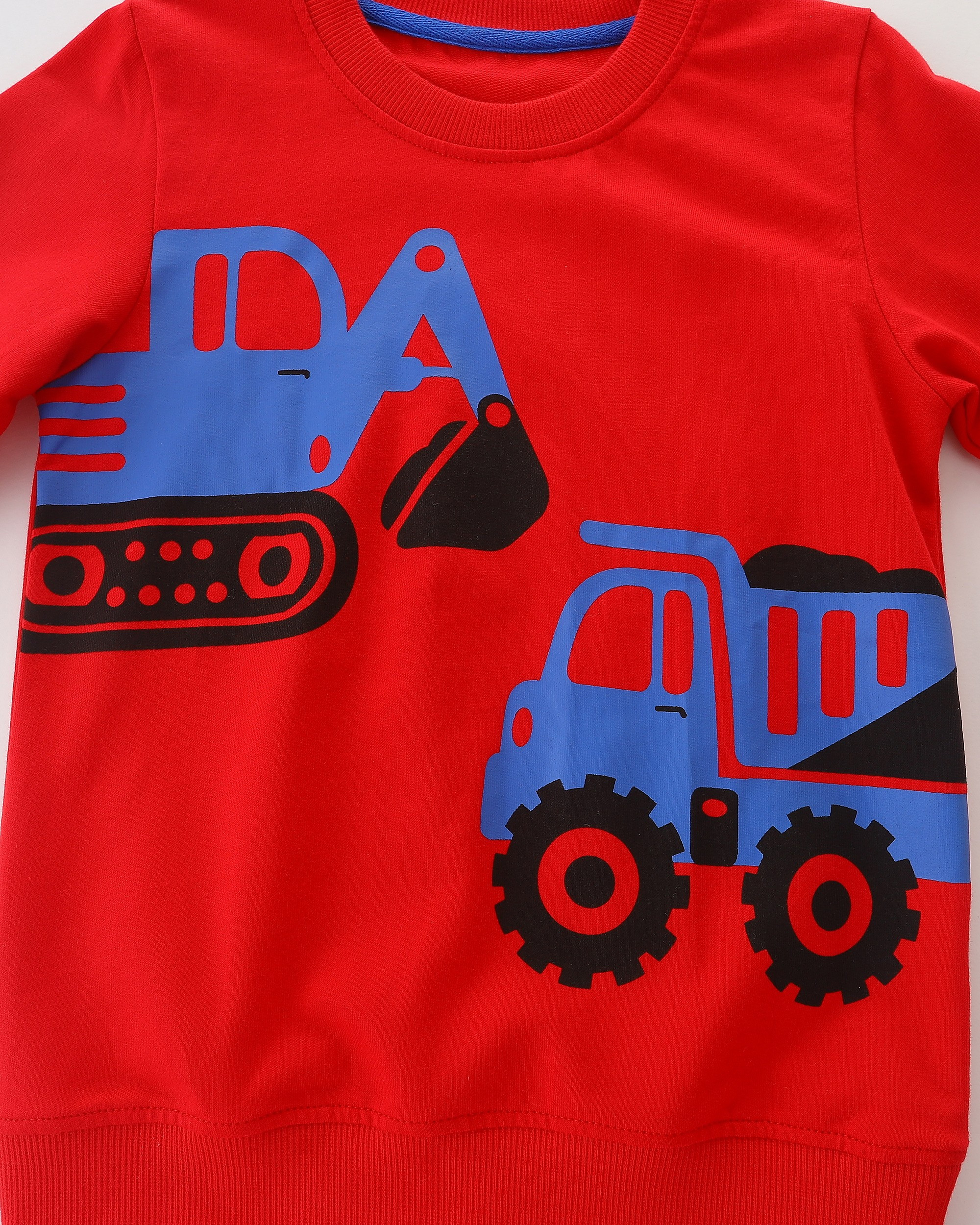 Cartoon Truck Digger Graphic Pattern Sweatshirt Kids Boys - Temu