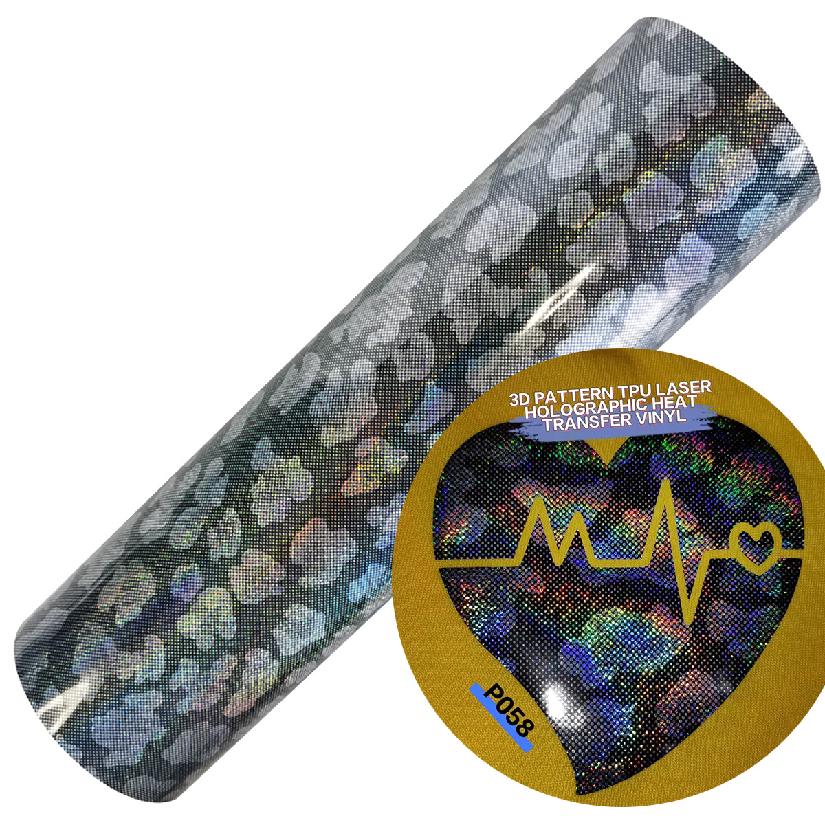 1 Roll 25x91cm 9 8inx3ft Laser Holographic Heat Transfer Vinyl Diy Film ...