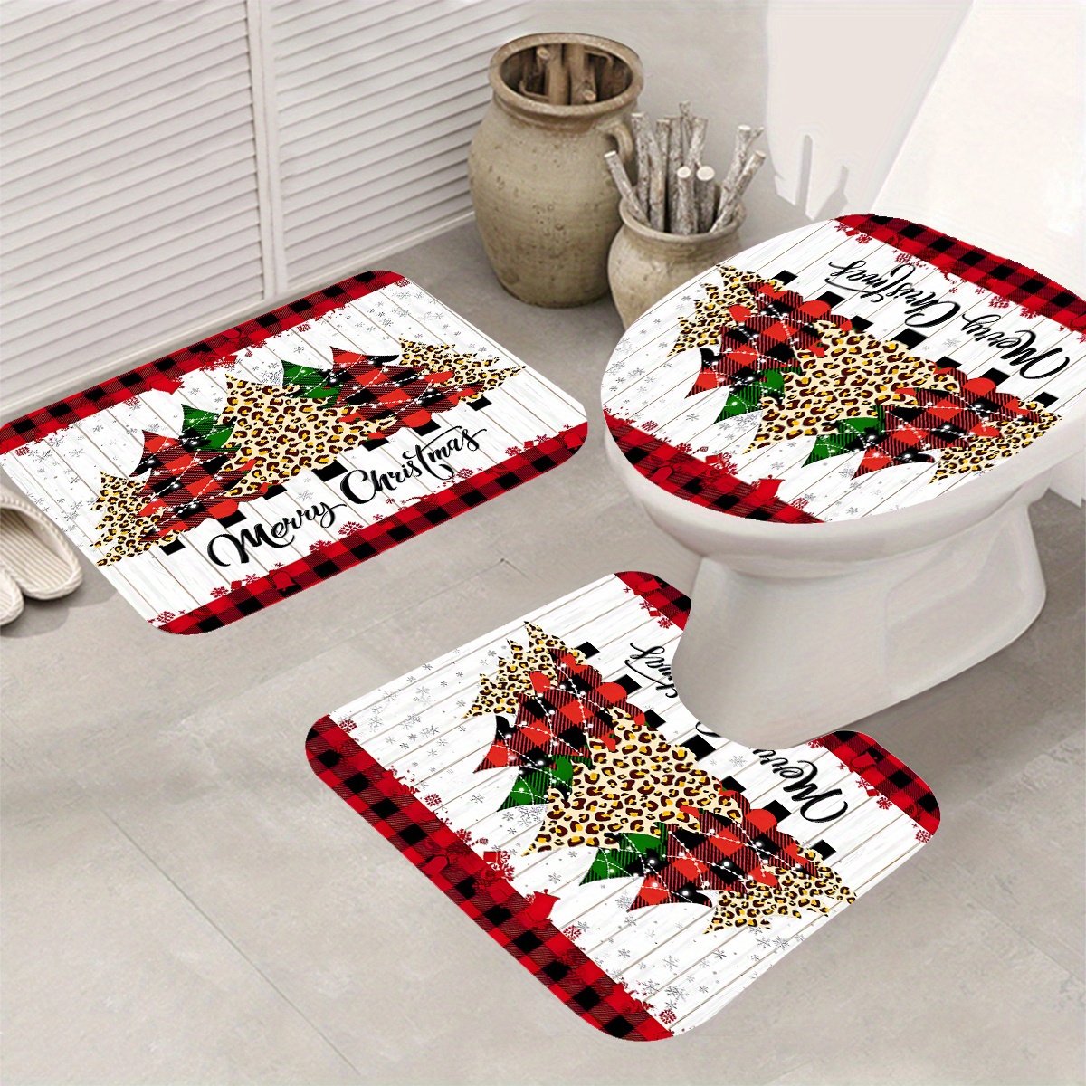 Christmas Shower Curtain Shower Curtain 12 - Temu Australia