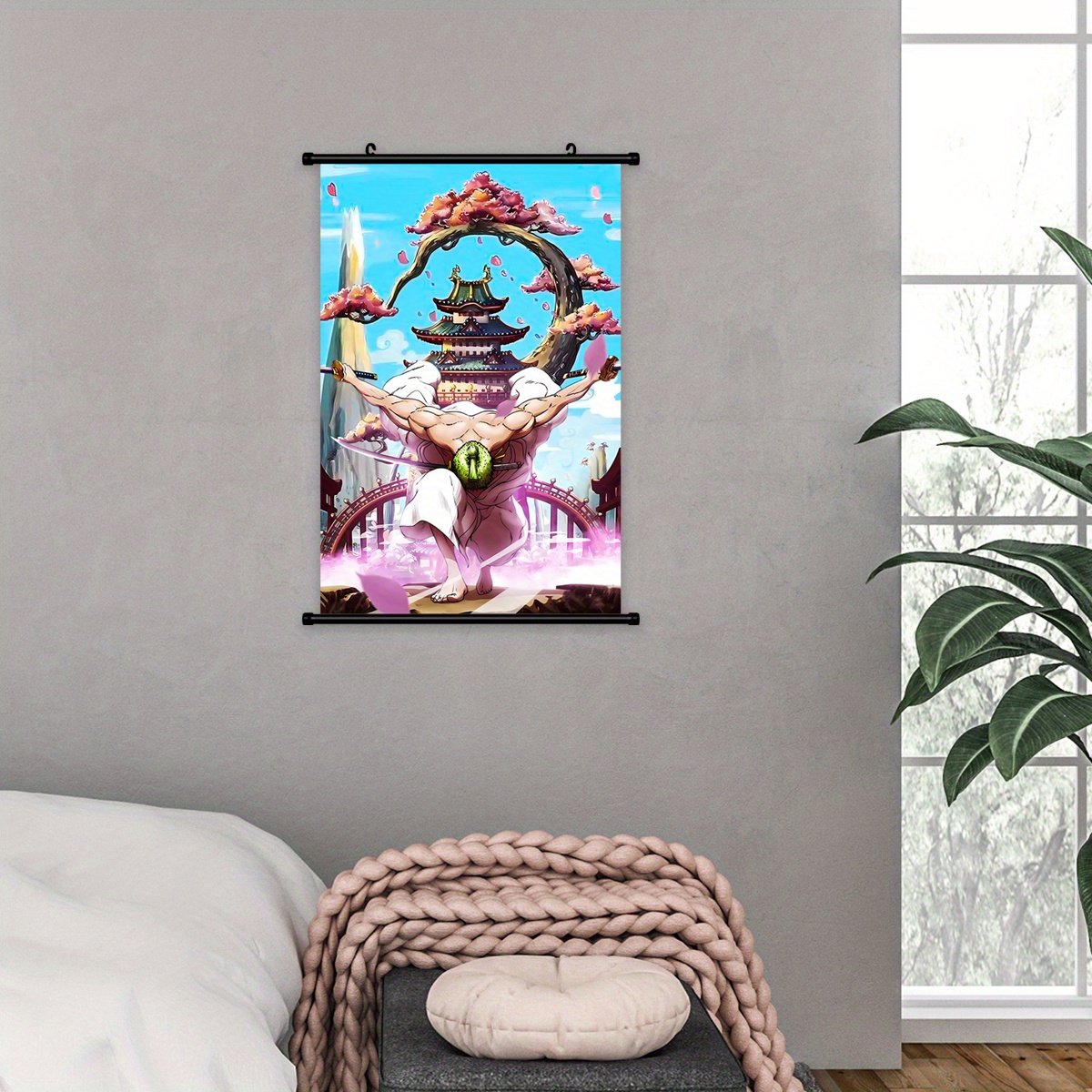 Sakura Swordsman Japanese Anime Poster Stunning Cartoon Wall - Temu