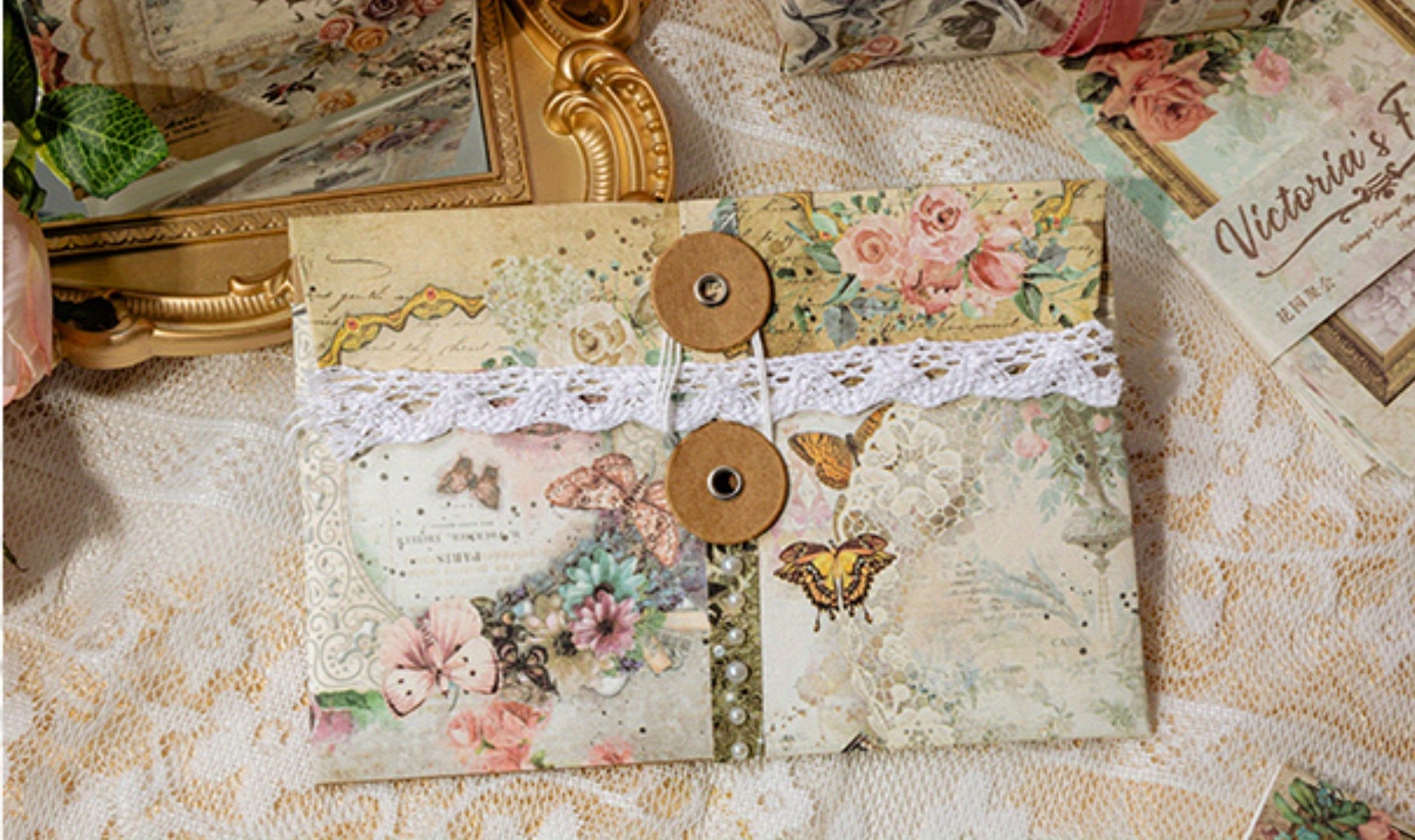 Material Paper 's Banquet Series Lace Border Hand - Temu Ireland