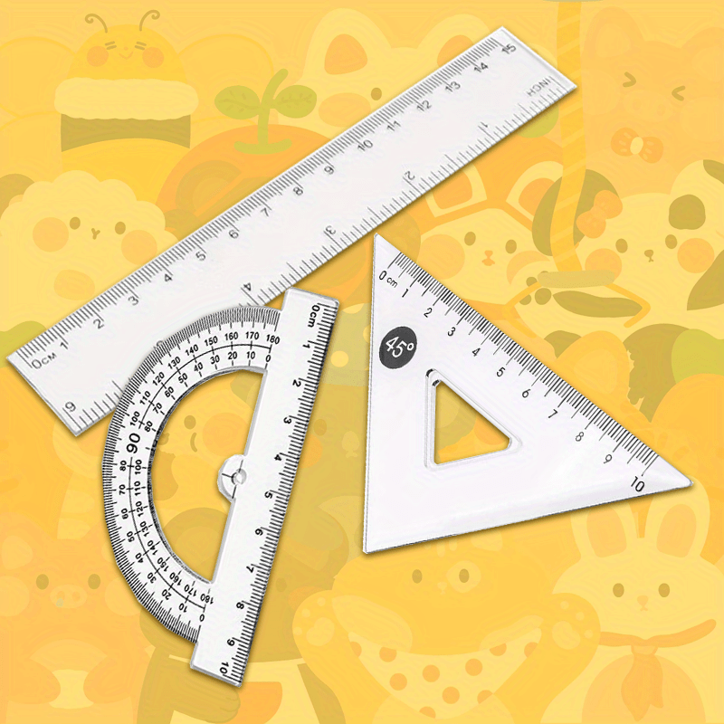 Mathematical Ruler Set Right Triangular Ruler Straightedge - Temu