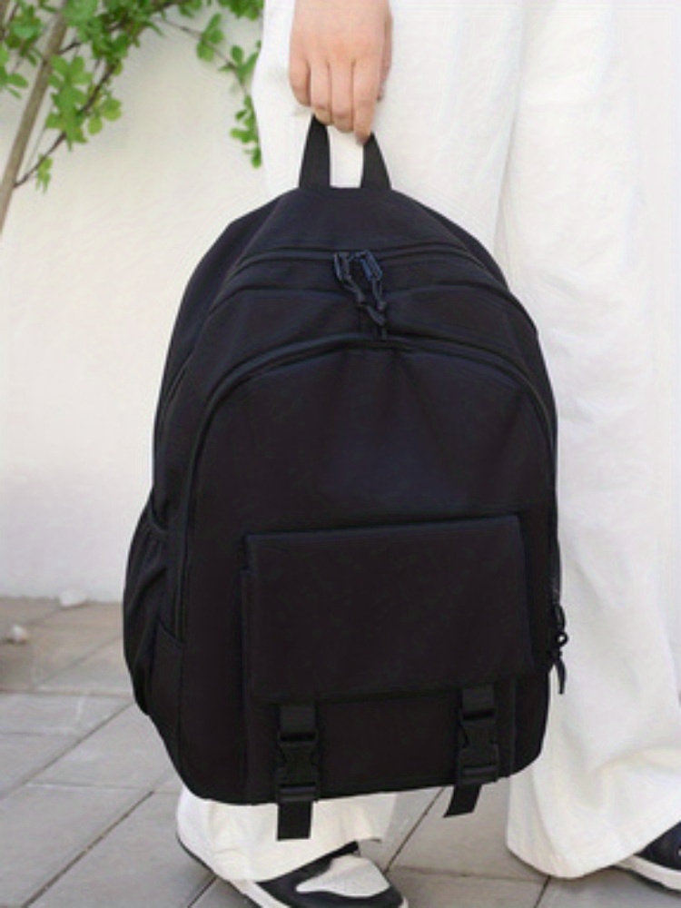 simple solid color backpack trendy backpack simple couple - Temu New Zealand