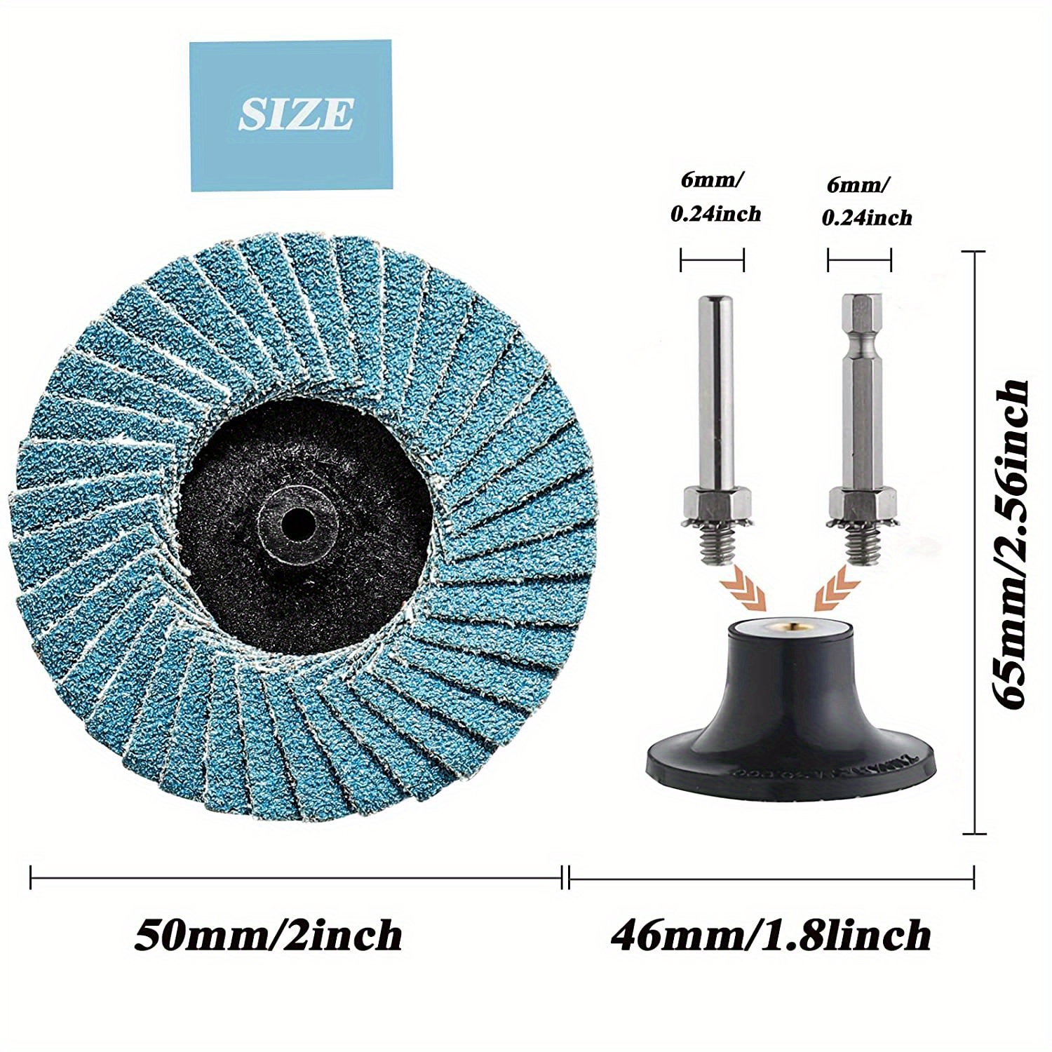 Flap Disc Zirconia Grinding Discs 1/4 Shank Holder Roll Lock - Temu United