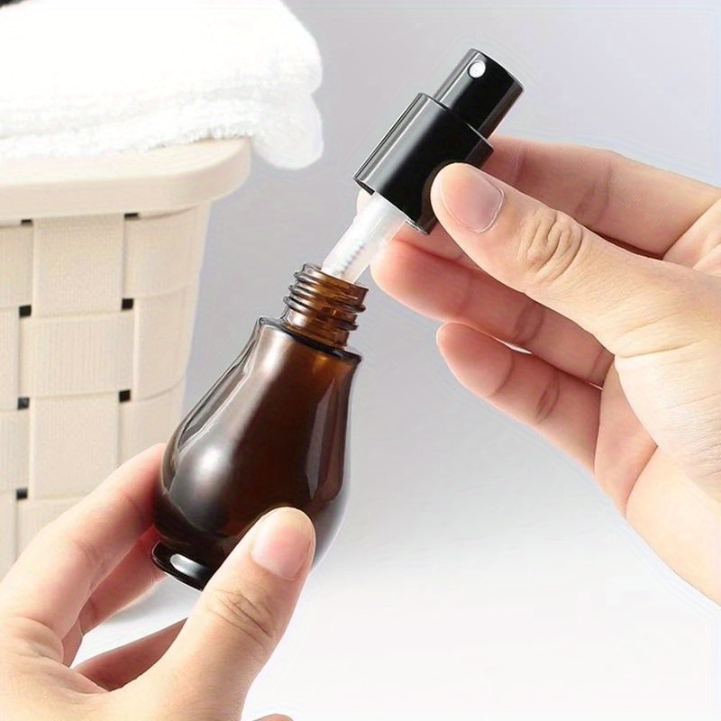 Amber Glass Travel Bottle Refillable Portable Essential Oil - Temu