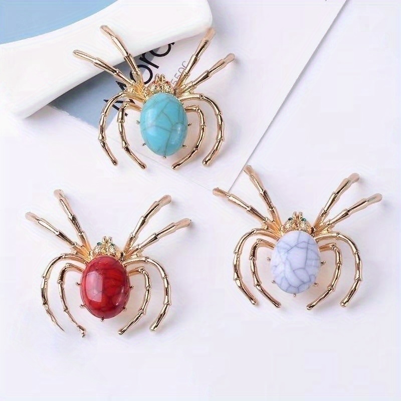 Vintage Alloy Spider Pendant New Brooch Decoration - Temu Australia