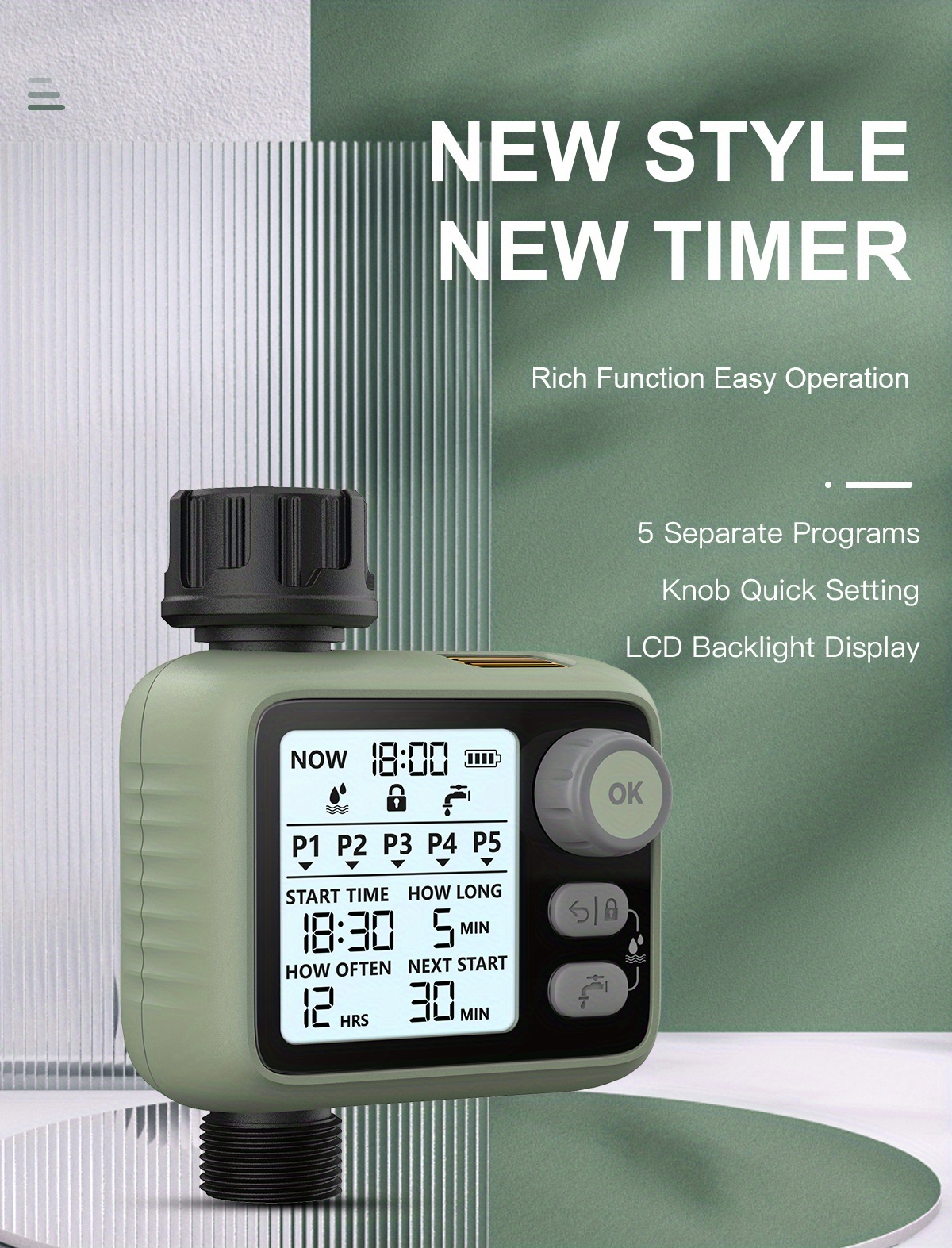 Water Timer Knob Easier Operate Led Backlight Dark Night - Temu United ...