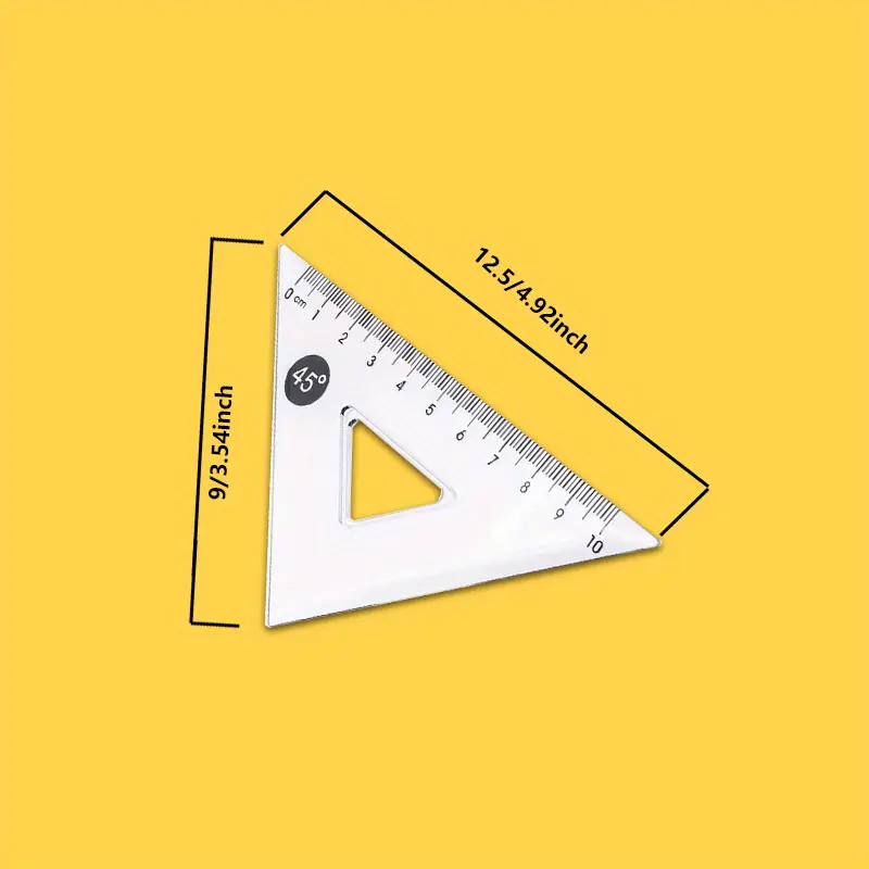 Mathematical Ruler Set Right Triangular Ruler Straightedge Temu