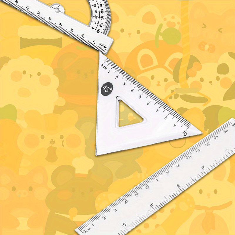 Mathematical Ruler Set Right Triangular Ruler Straightedge - Temu