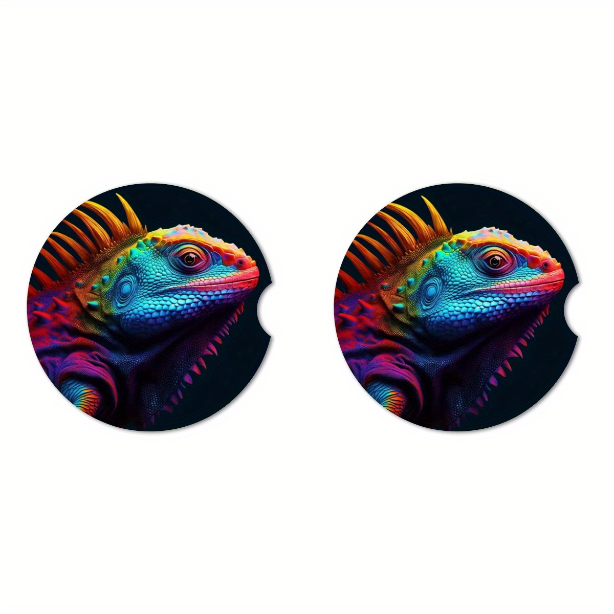 lizard ceramic car coasters cork back finger - {region_name}
