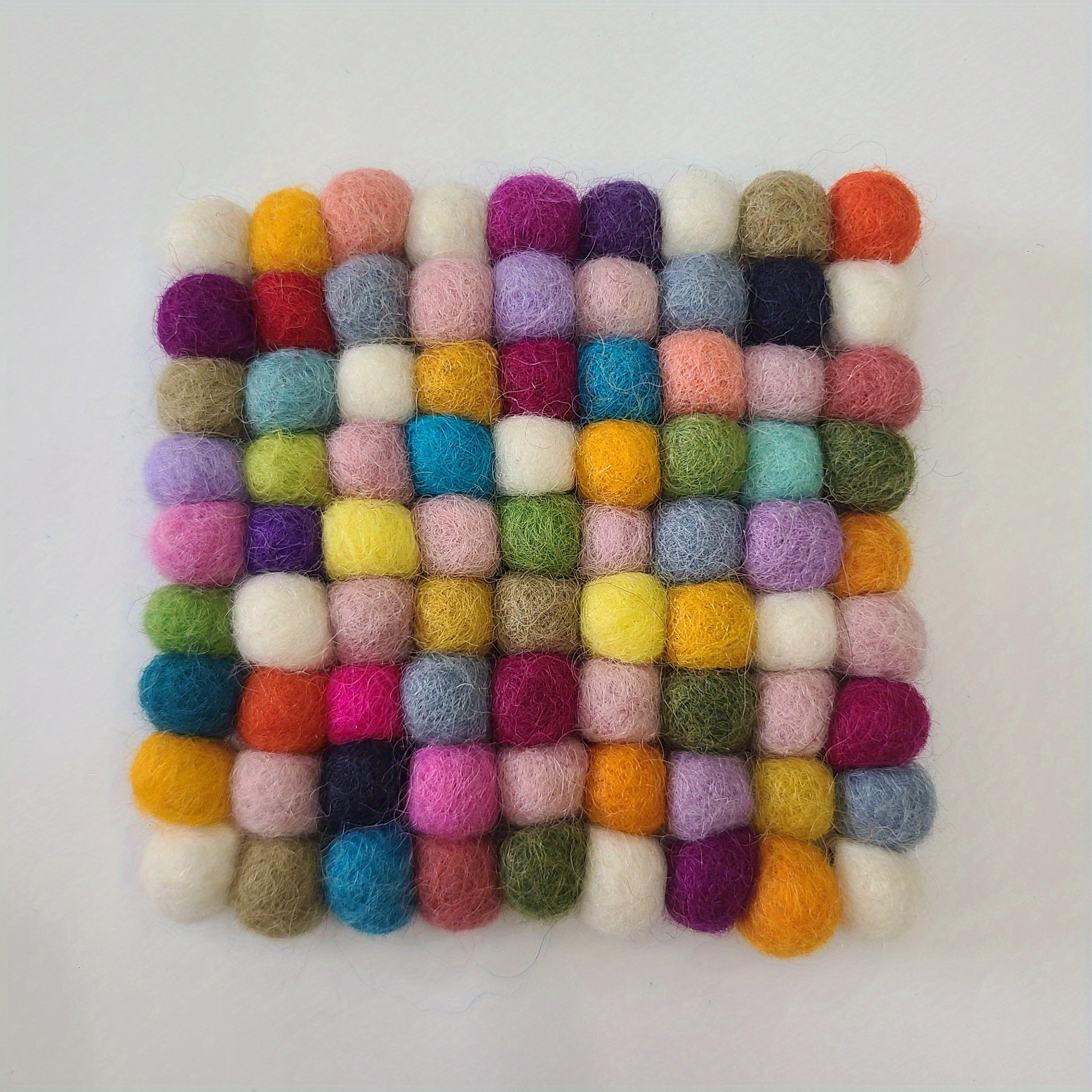 Coaster Handmade Felt Ball Heat Insulation Placemat Soft - Temu Philippines