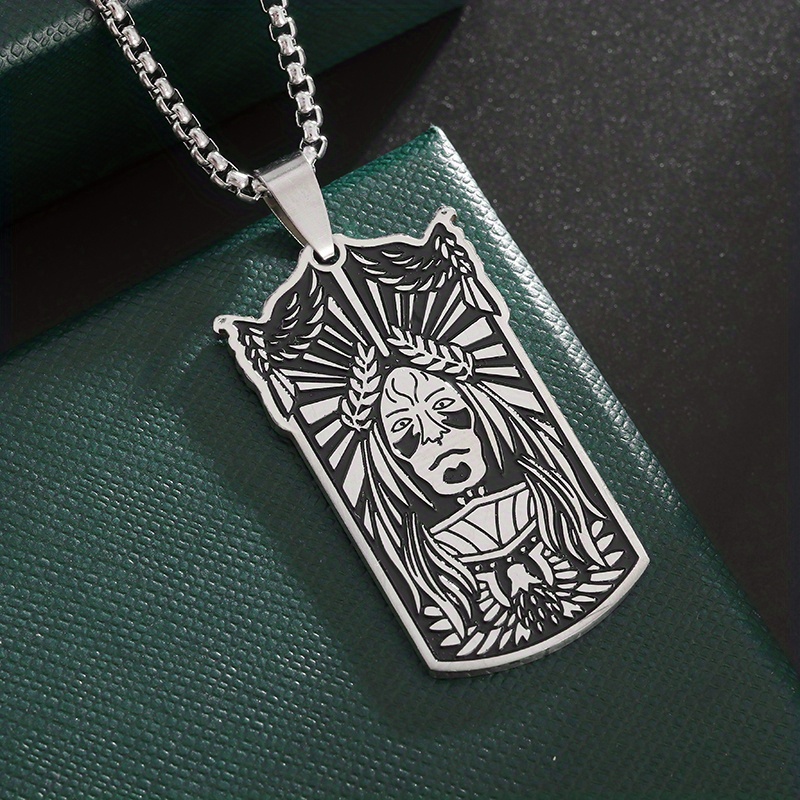 Witch Witchcraft Square Stainless Steel Pendant Necklace Men - Temu New ...