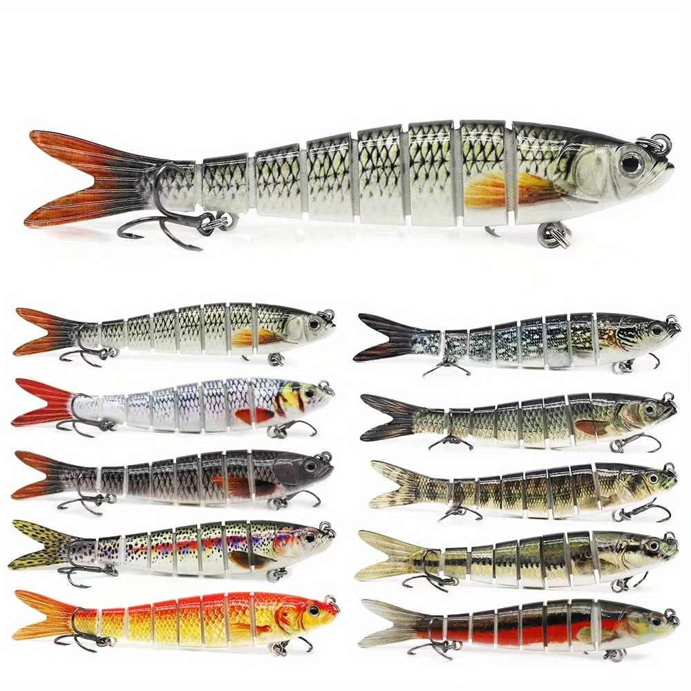 8 Sections Artificial Fishing Lure, Bionic Multi-section Wobbler Hard ...