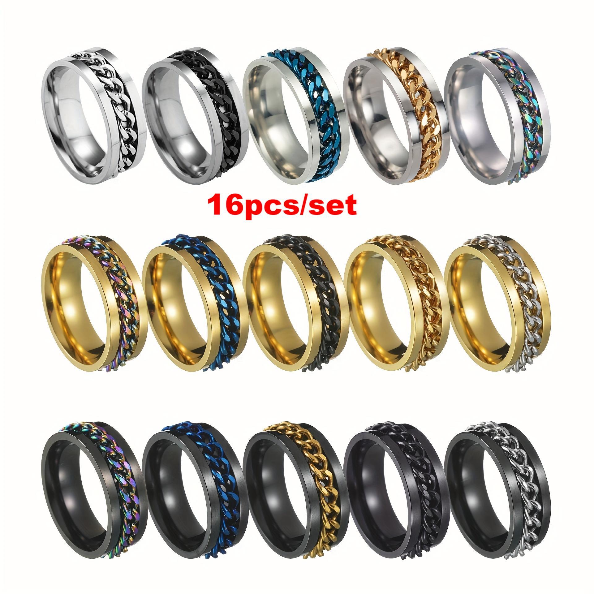 Rz/men's Titanium Steel Rotatable Chain Ring Rotatable Ring - Temu Ireland