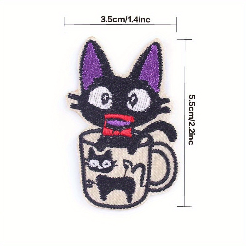 Cartoon Cat Embroidered Cloth Stickers Computer Embroidered - Temu Canada