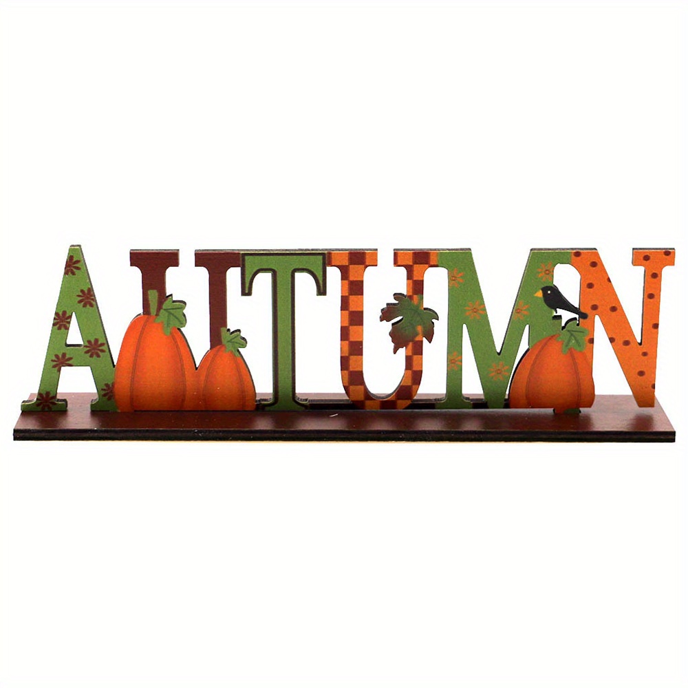 Fall Thanksgiving Wooden Sign Decor Village Styles Table - Temu United ...