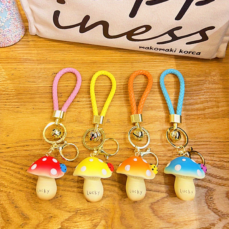Resin Mushroom Keychain Pendant Keychain Bag Pendant Outdoor - Temu New ...