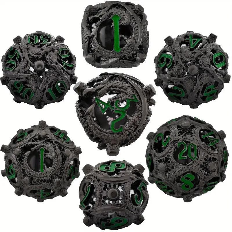 Metal Hollow Dragon Dice Set Polyhedral Roleplaying Dice - Temu Metal Hollow Dragon Dice Set Polyhedral Roleplaying Dice - Temu
