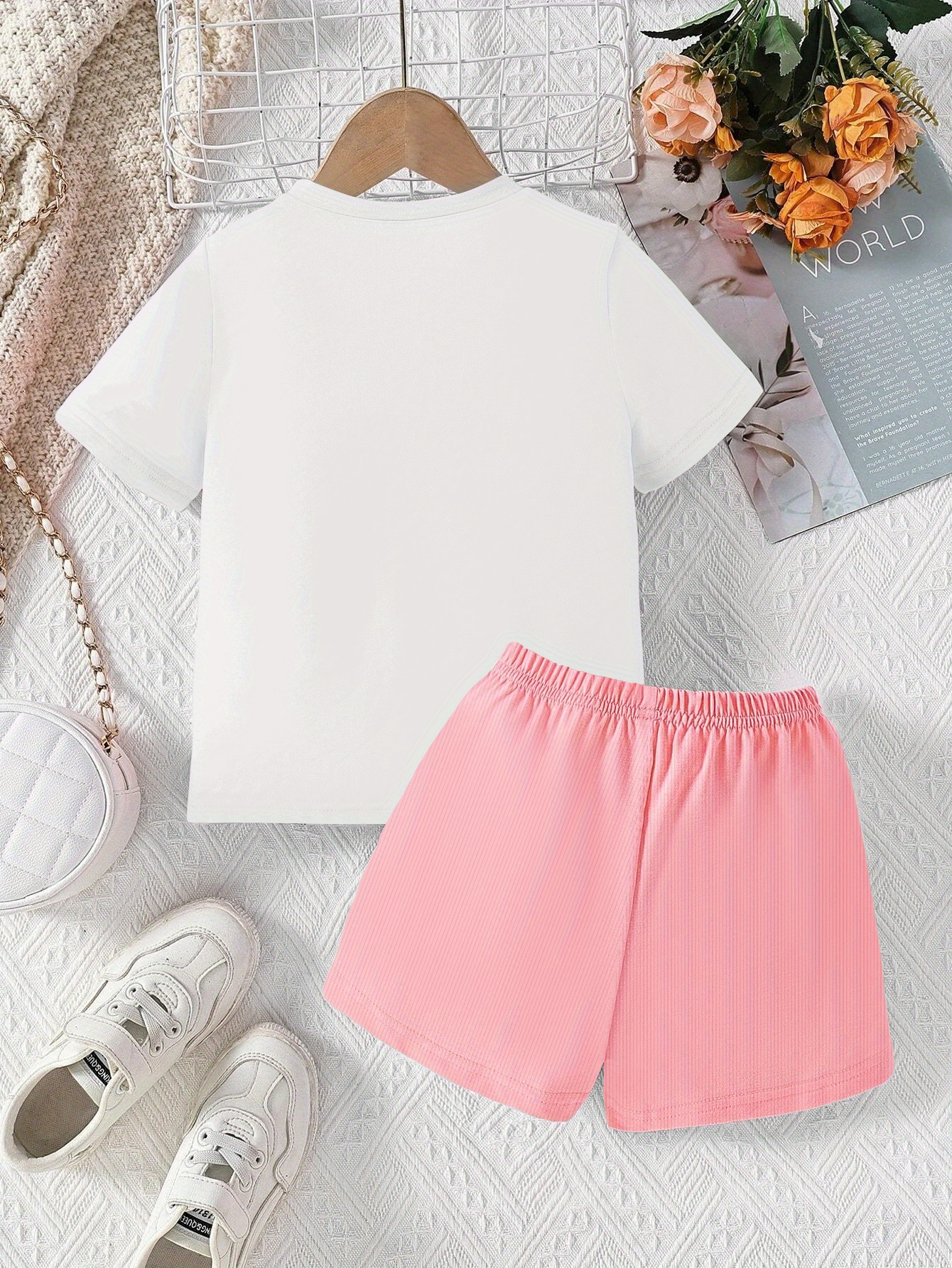 Anime Floral Girl Pattern Girl's T shirt Shorts Set God - Temu New Zealand