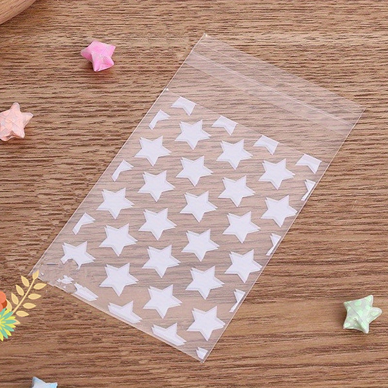 50pcsの使い捨てスター型 袋 ケーキ用の自己粘着袋 ギフト用の袋 ビ 用の袋 透明なスター型袋 Regionname