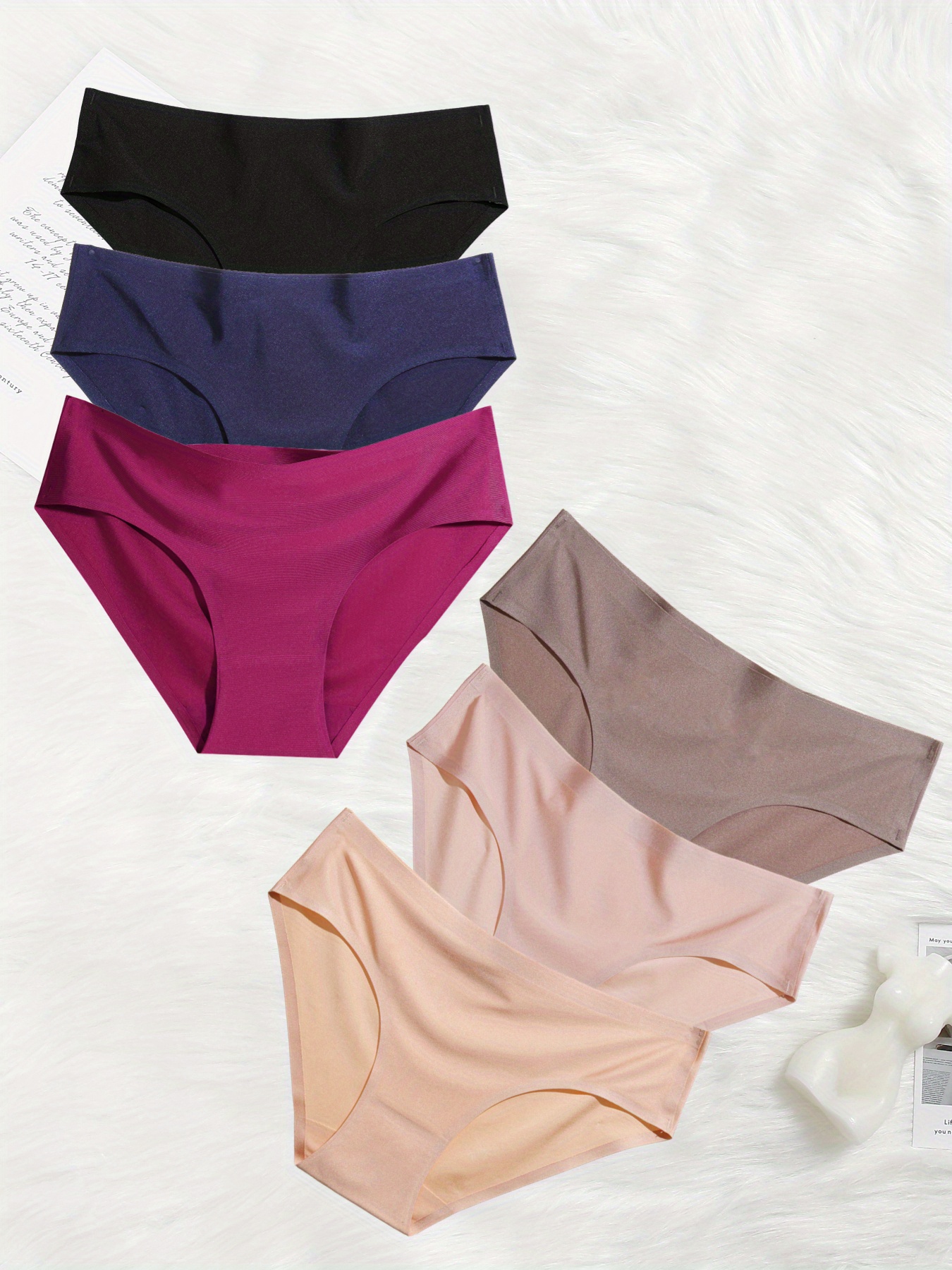 Seamless Solid Briefs Comfy Breathable Stretchy Intimates - Temu Canada