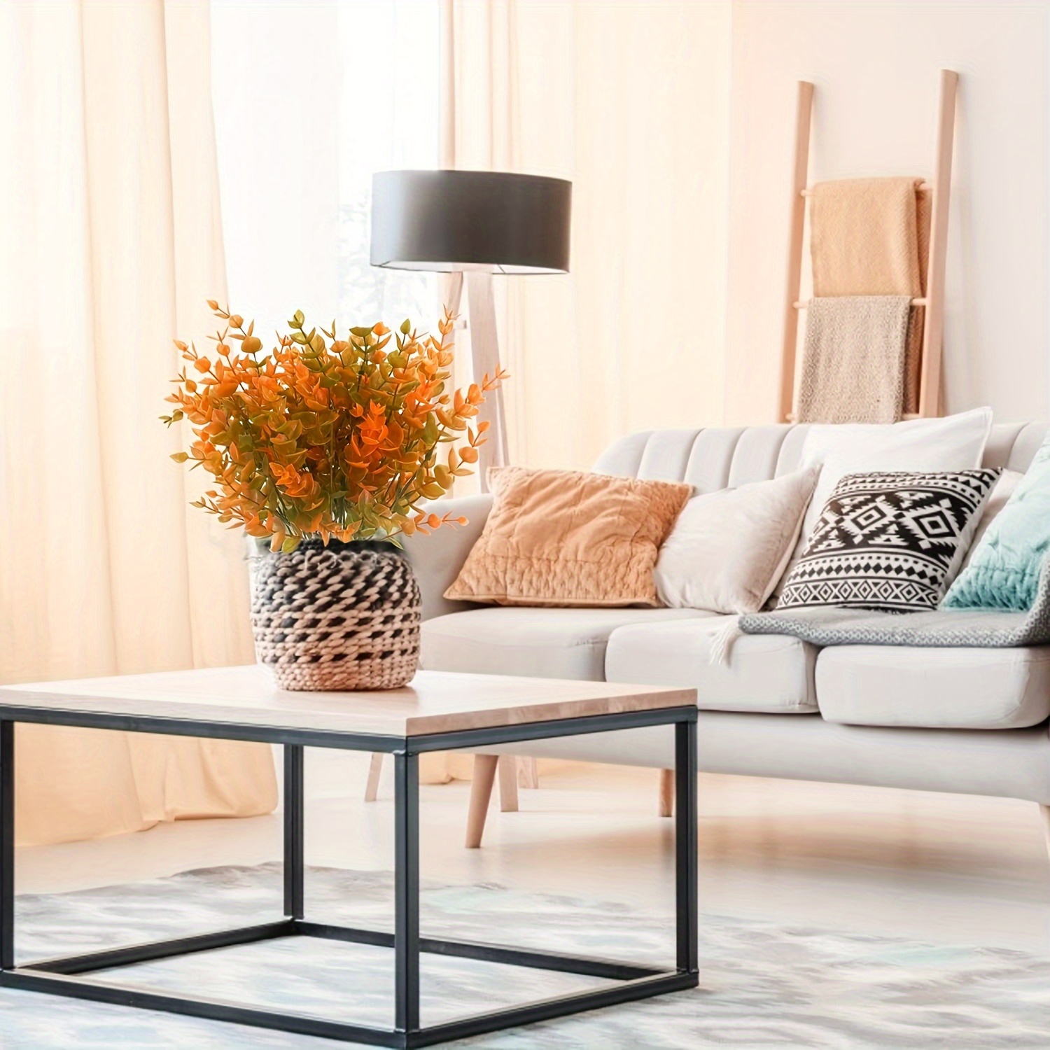 Home Decor Fall Artificial Flowers Uv Resistant Plants - Temu Canada