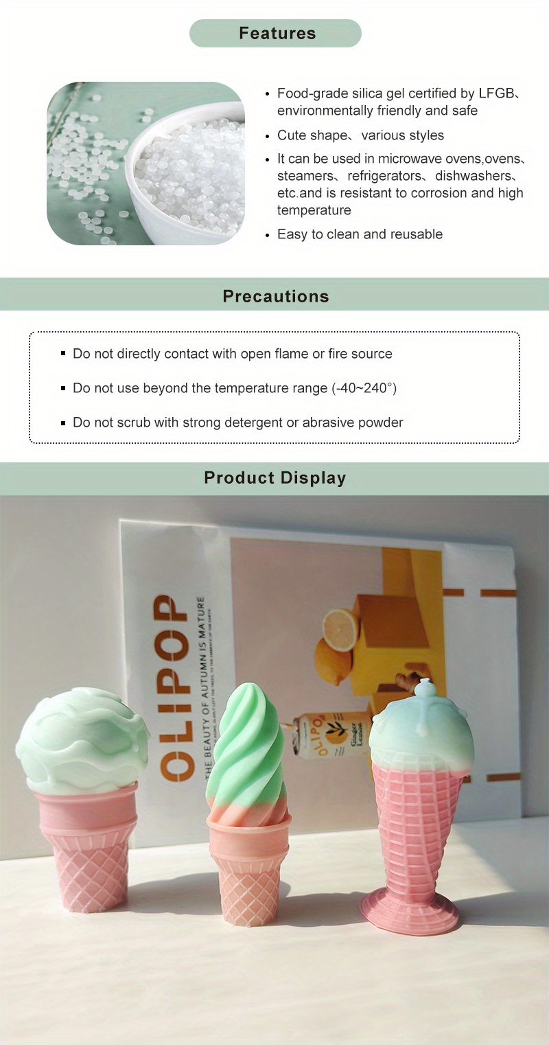 Cake Decoration Ice Cream Silicone Mold Diy Sweetcone - Temu Australia