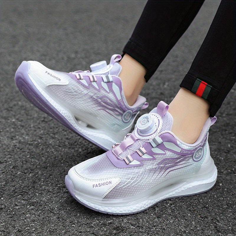 Casual Cool Low Top Sneakers Rotating Button Boys Breathable - Temu ...