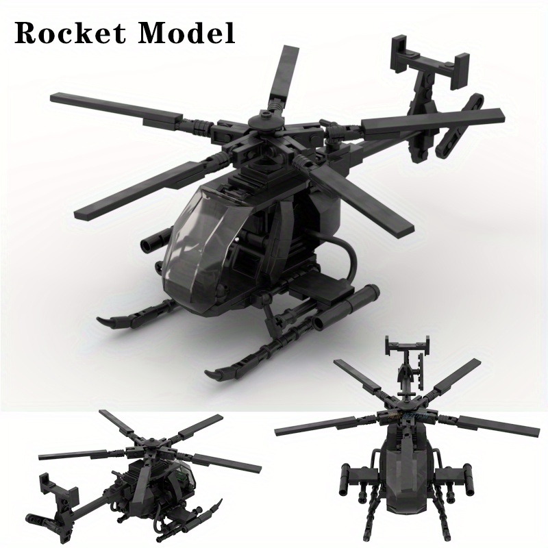 Military Series Bricks Mh 6 Helicopters Soldiers Building - Temu