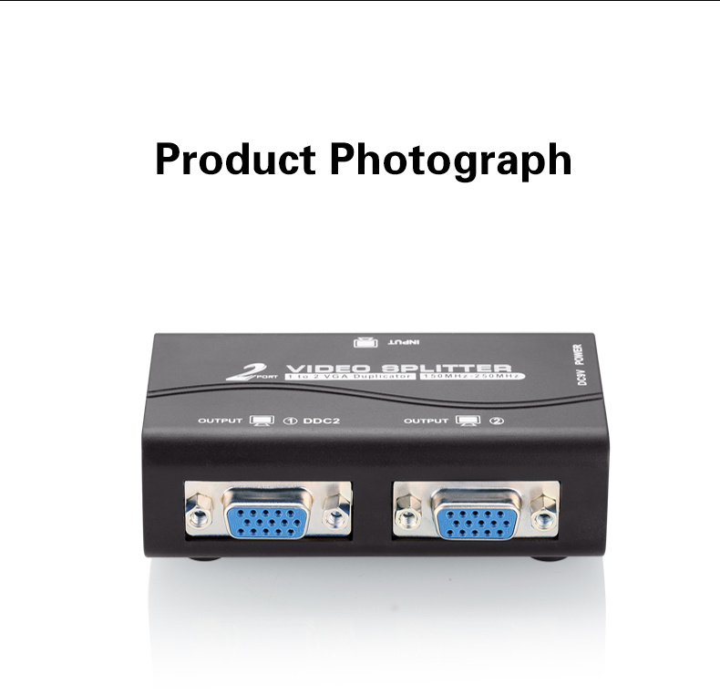 Vga Splitter 2 Laptop Monitoring High definition - Temu