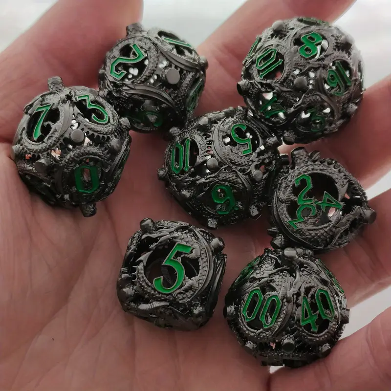 Metal Hollow Dragon Dice Set Polyhedral Roleplaying Dice - Temu Metal Hollow Dragon Dice Set Polyhedral Roleplaying Dice - Temu