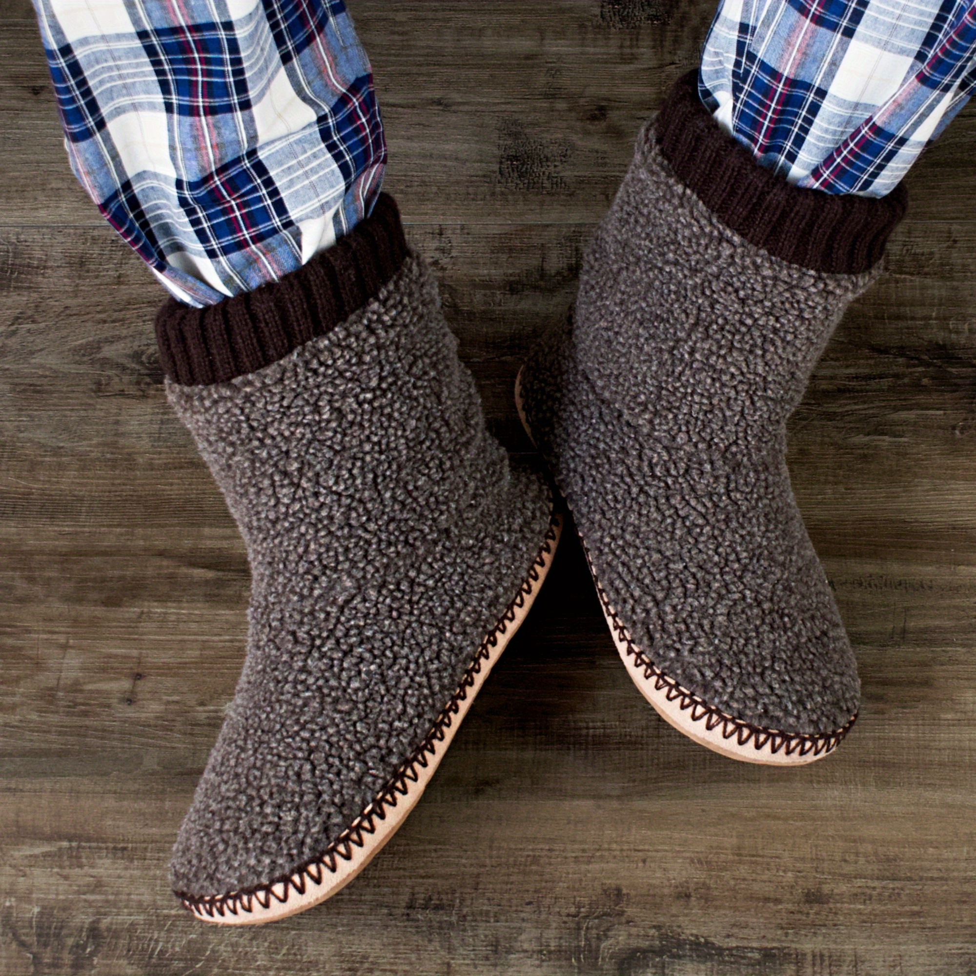 Pantoufles De Bottes Pour Hommes, Pantoufles Dintérieur , Doublure ...