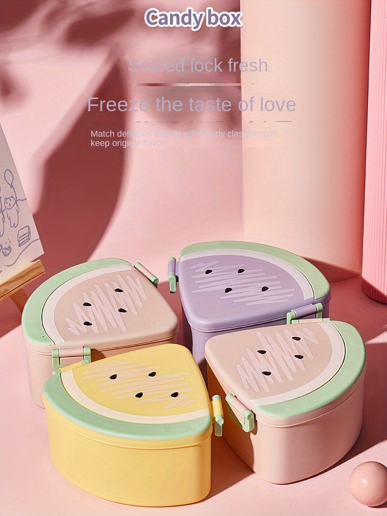 creative watermelon shaped candy box with lid snacks storage box lunch ...