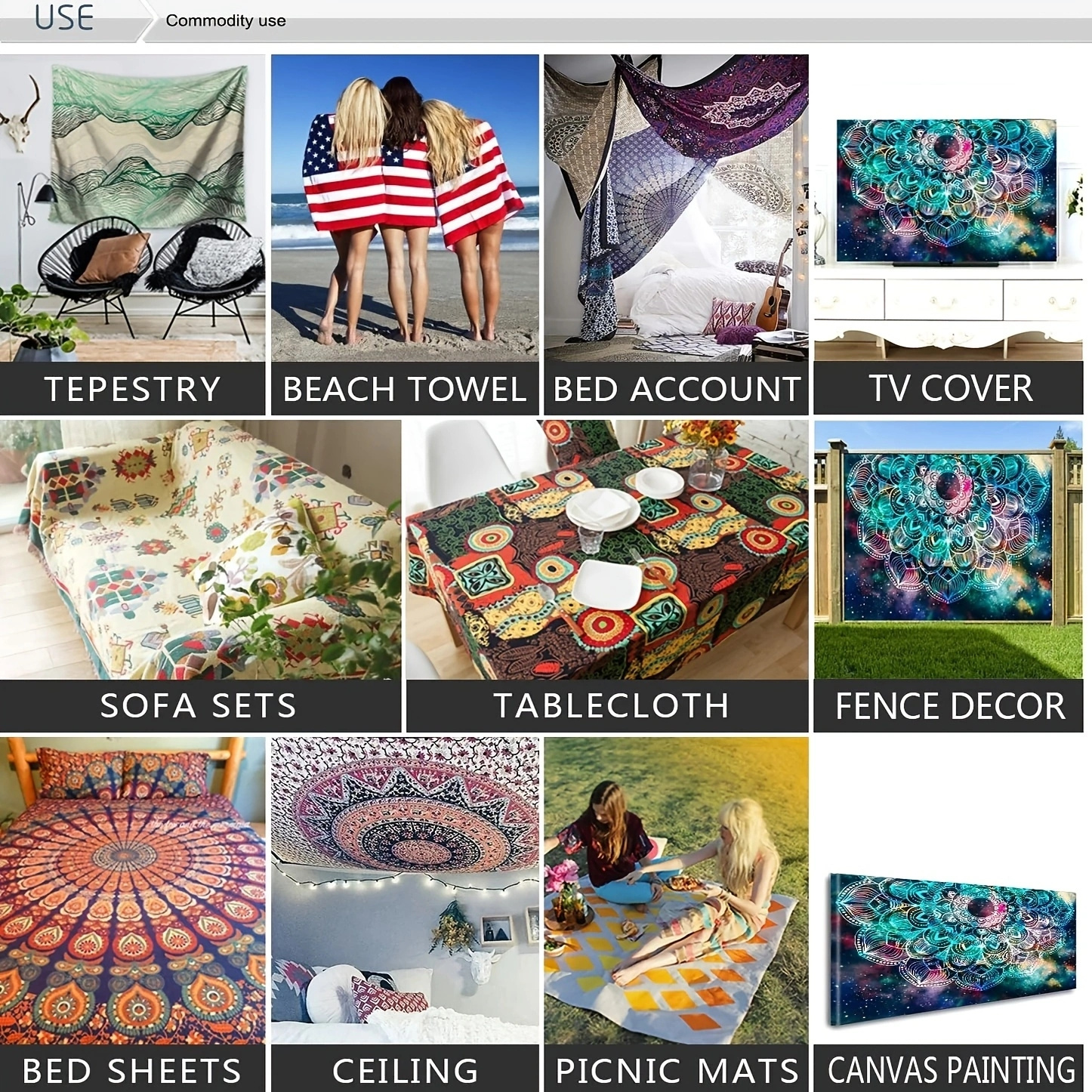 christmas santa claus tapestry wall hanging - Temu Canada