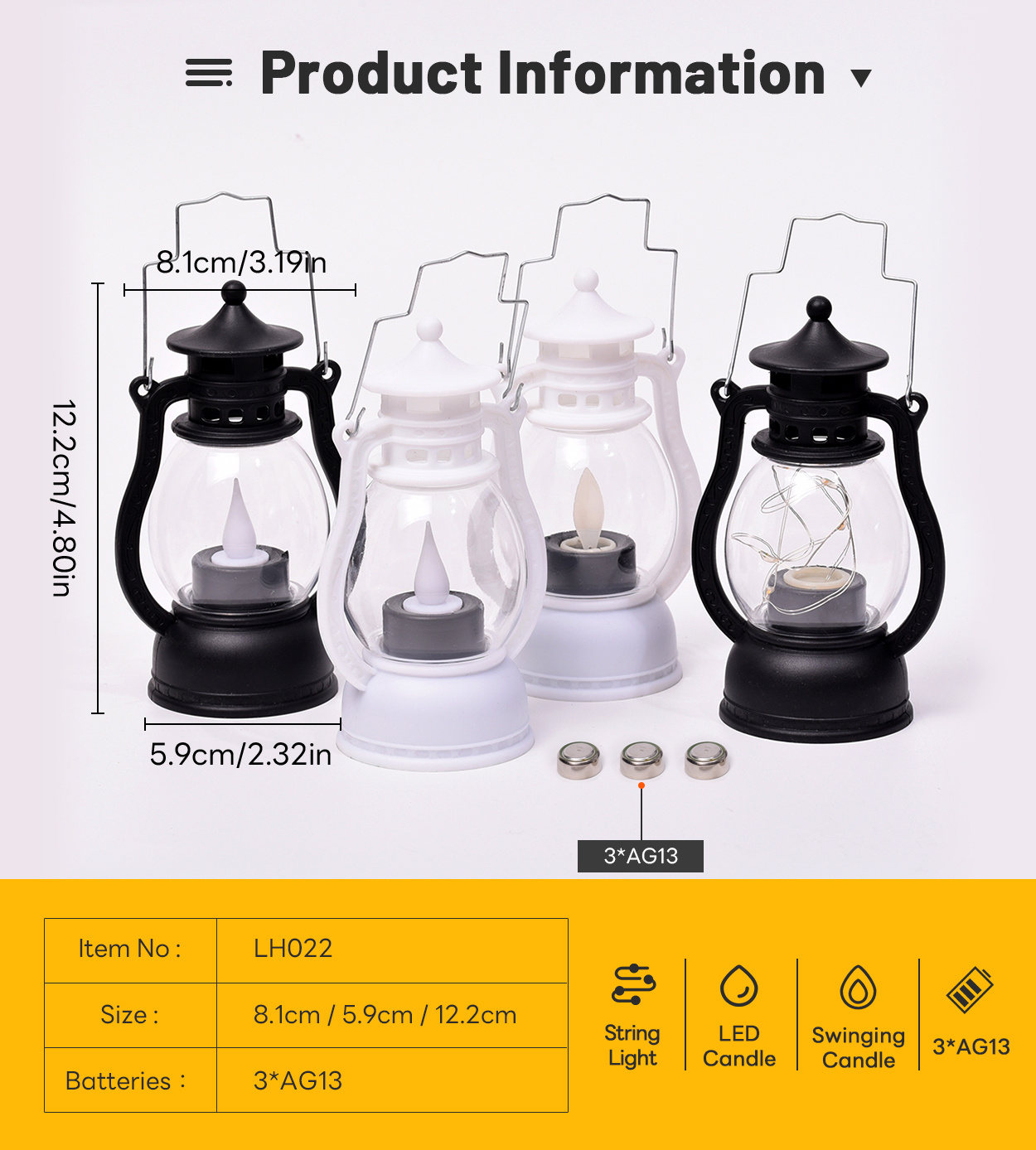 Led Retro Light String Small Oil Lamp Mini Lantern Outdoor - Temu United