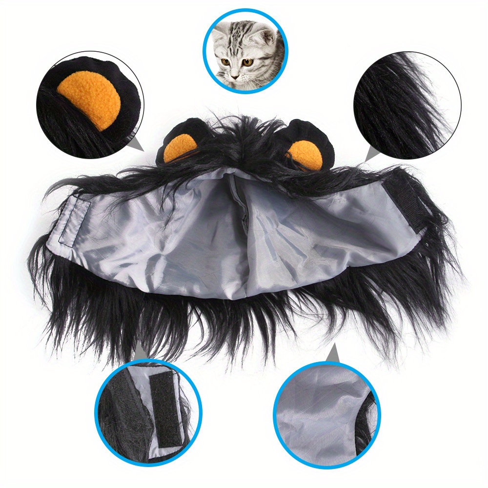 cat costume cute lion mane wig hat for cats and small dog party cosplay ...