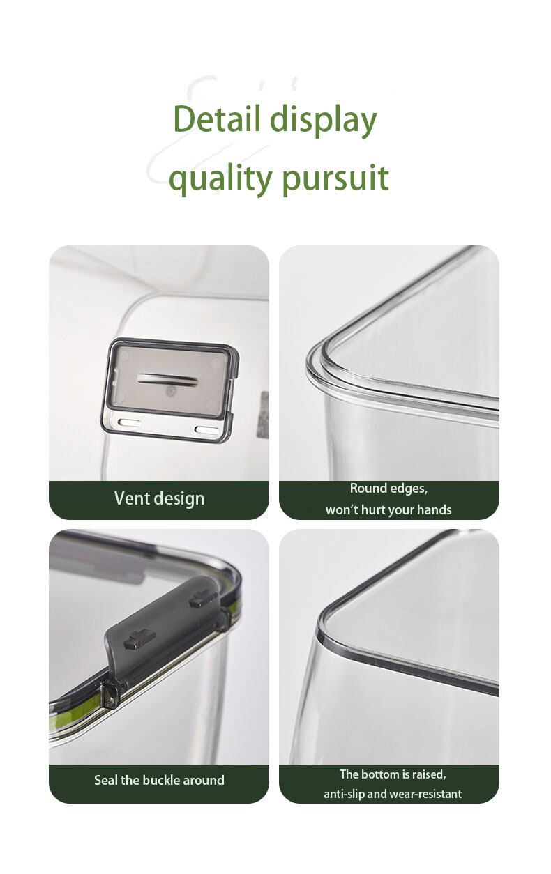 Refrigerator Fresh keeping Sealed Storage Box Transparent - Temu Canada