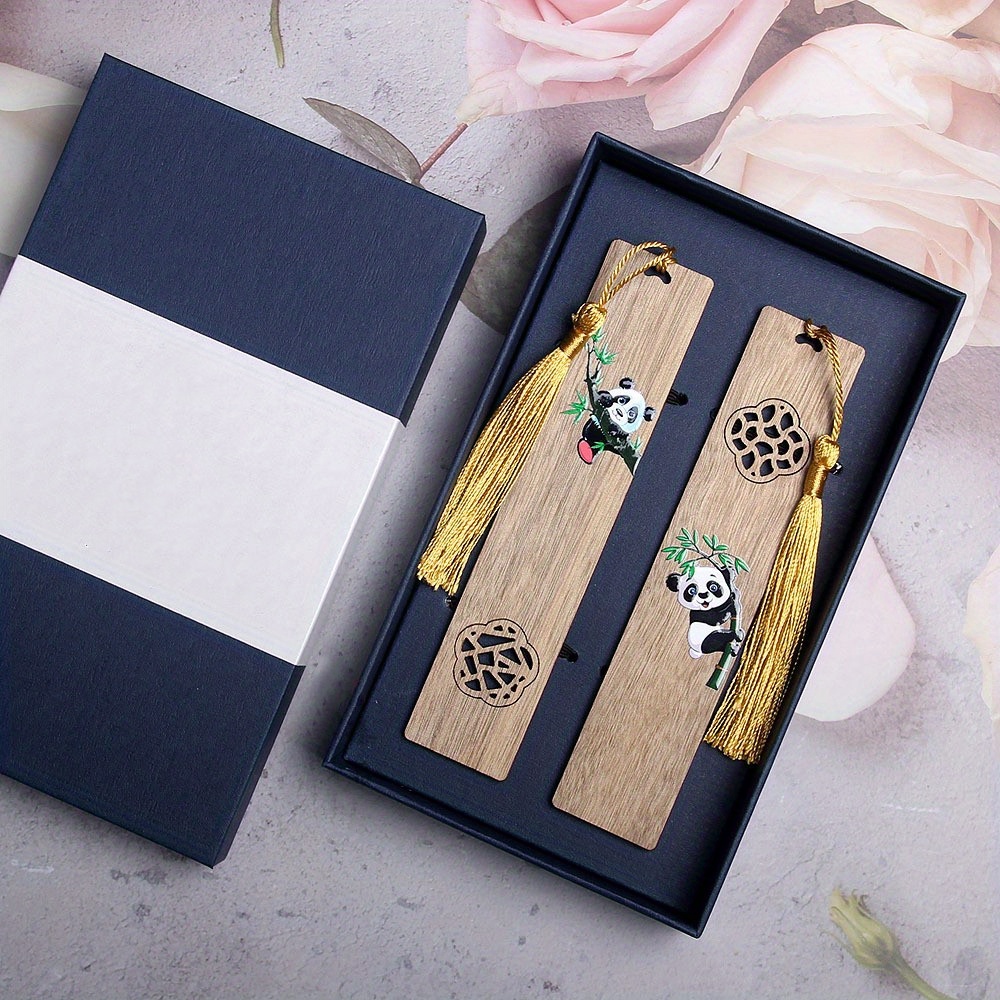 Retro Hollow Carving Chinese Style Wooden Colored Drawing Panda ...