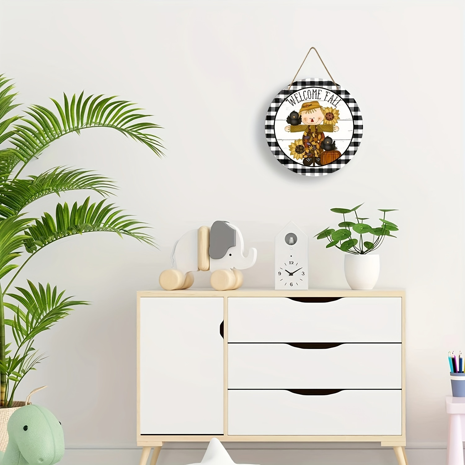 fall girls hang wooden wall signs holiday decorations home - Temu Canada