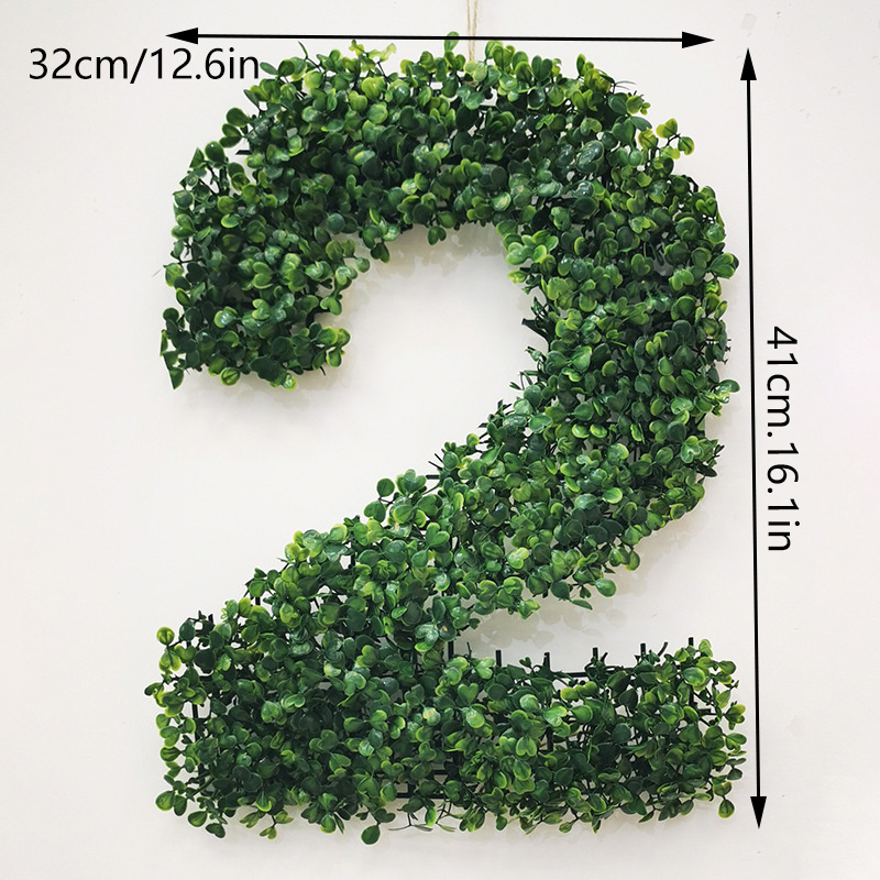 Forest style Simulated Green Plant Digital Letters/wedding - Temu New ...