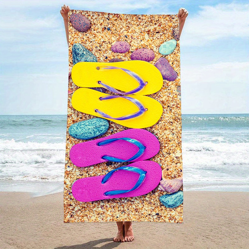 1pc 모던 파이버 여름 프린트 비치 타월 빠른 건조 경량 흡수성 비치 타월 여행 비치 캠핑용 욕실 Temu Korea