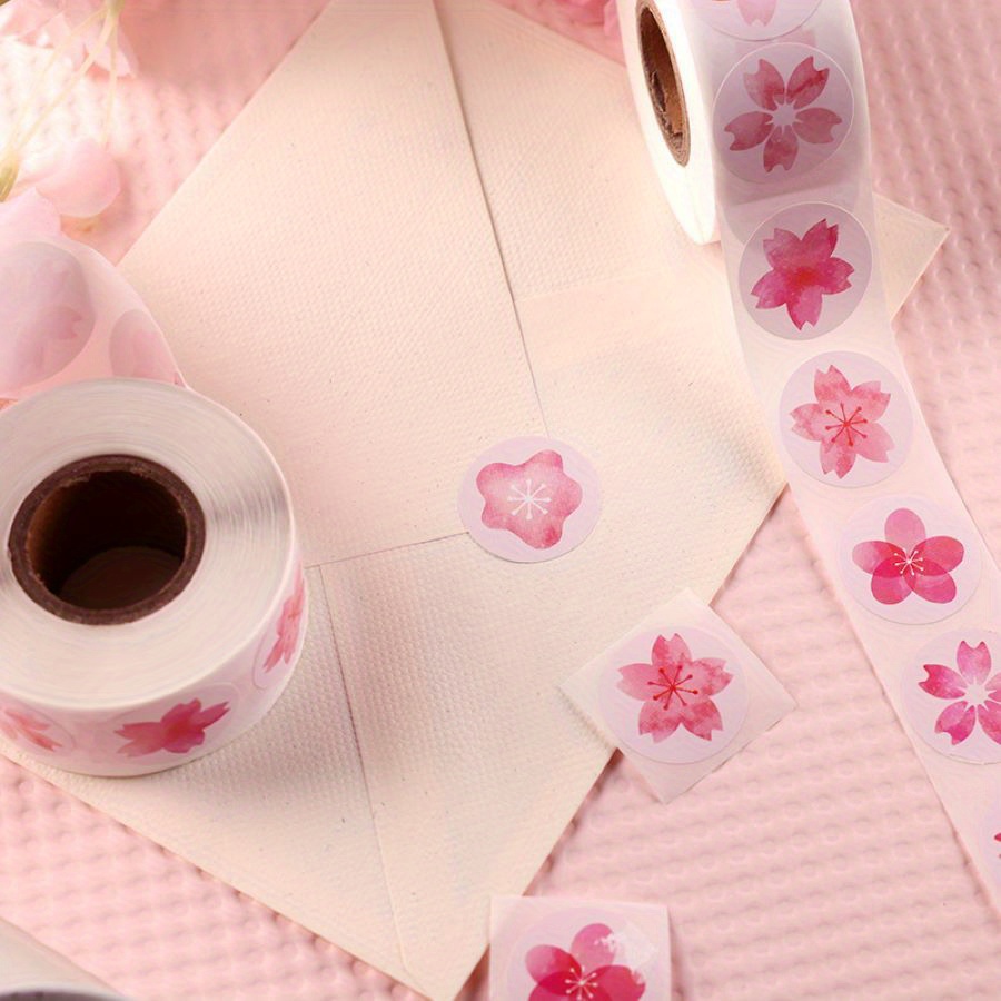 Flower Design Seal Stickers Pink Hand held Self adhesive - Temu United ...