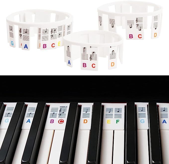 61 keys keyboard music note silicone stickers - {region_name}