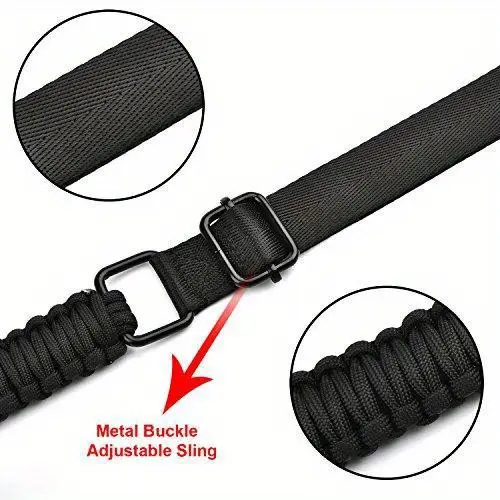 Two Point Sling Paracord 전통적인 슬링 조절 가능한 스트랩과 독수리 후크 퀵 릴리스 금속 Temu
